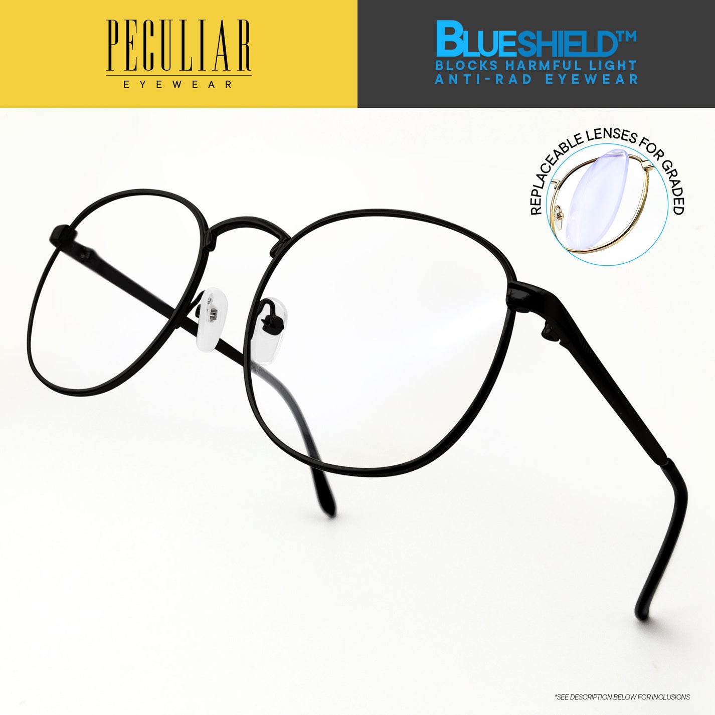 Peculiar HUGO Square Frame Fashion Glasses Anti Radiation Computer Eye ...